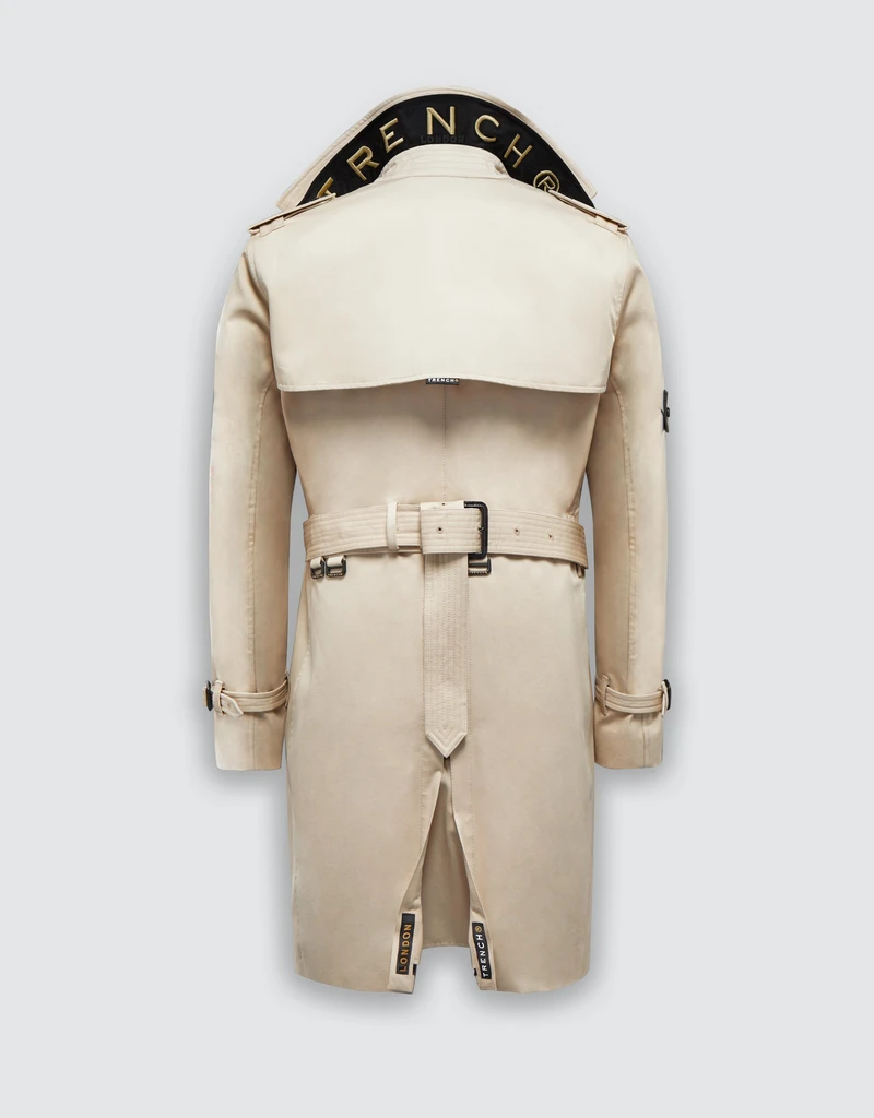 King Classic Trench Coat (Stone/Black/Gold) | TRENCH LONDON®