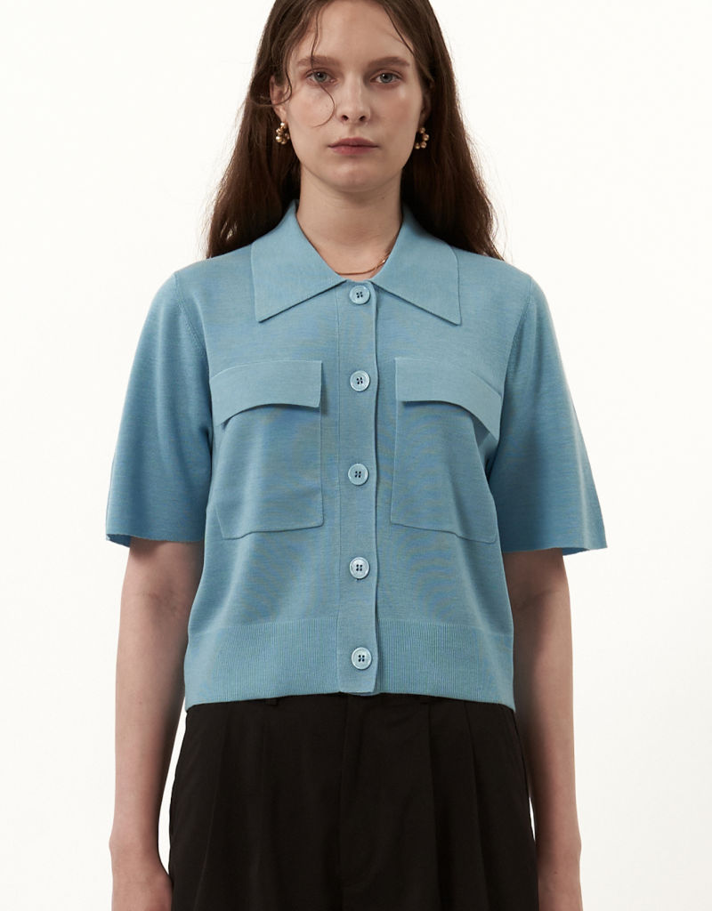 Premium Wool Oversized Knit Shirt | TRENCH LONDON®